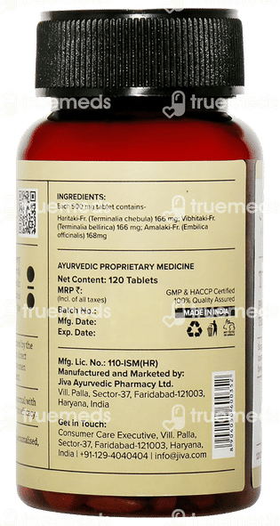Jiva Triphala Tablet 120 - Uses, Side Effects, Dosage, Price | Truemeds