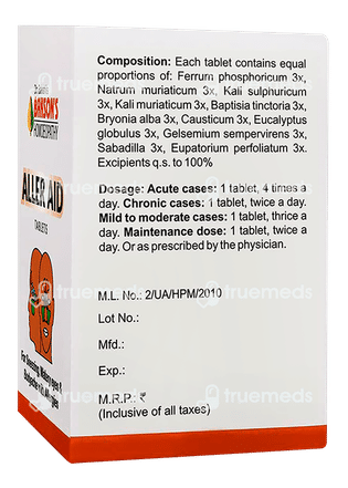 Baksons Aller Aid Tablet 75 - Uses, Side Effects, Dosage, Price | Truemeds