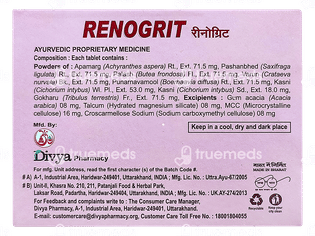 Patanjali Divya Renogrit Tablet 60 - Uses, Side Effects, Dosage, Price ...