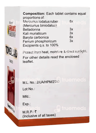 Baksons Tonsil Aid Tablet 75 - Uses, Side Effects, Dosage, Price | Truemeds