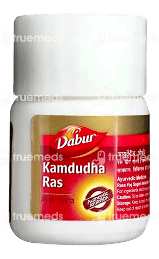 Dabur Kamdudha Ras Moti Yukta Tablet 20 - Uses, Side Effects, Dosage ...