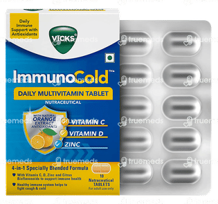 Vicks Immunocold Daily Multivitamin Tablet 10 - Uses, Side Effects ...