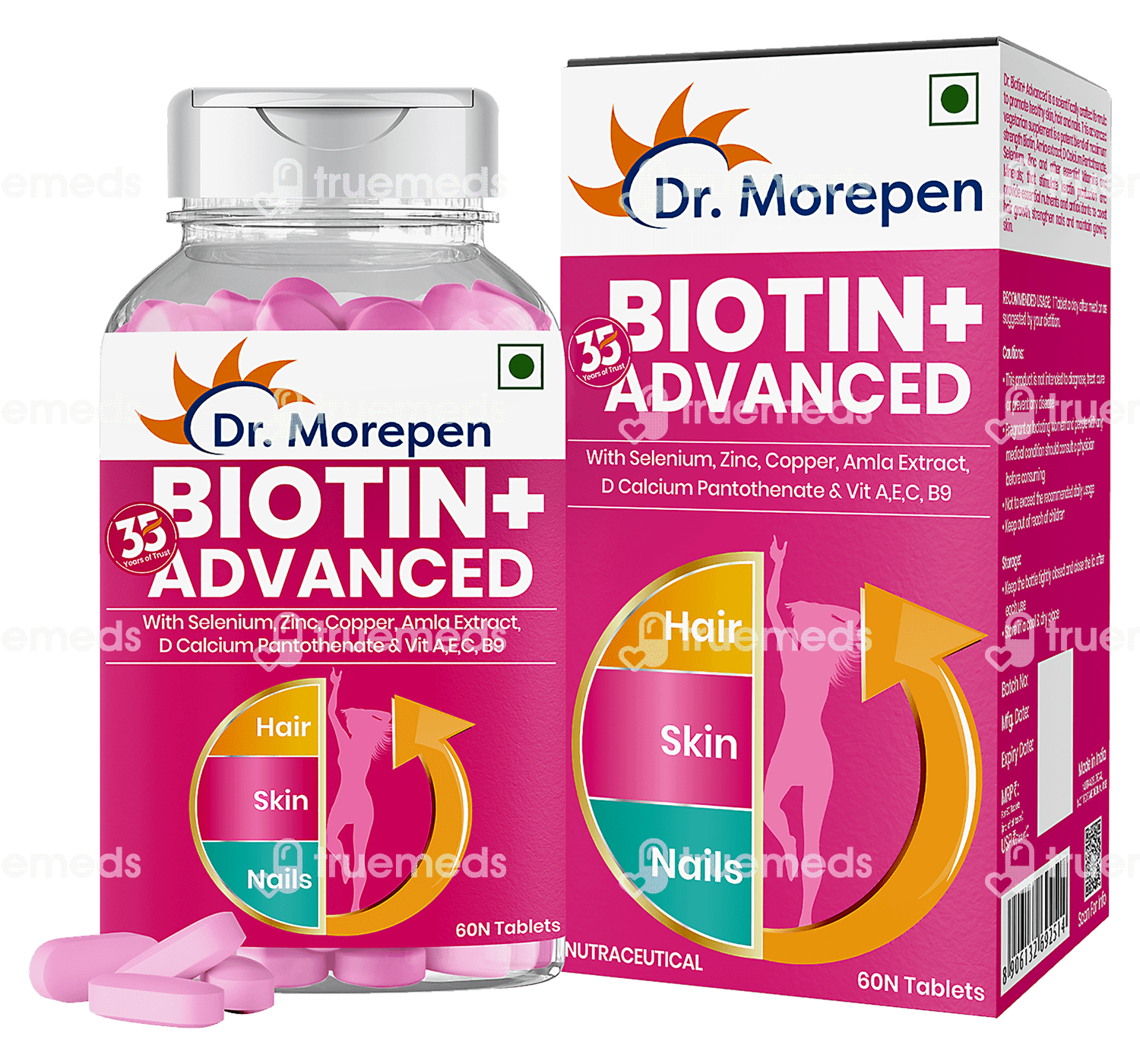 Dr Morepen Biotin Advanced Tablet 60 - Uses, Side Effects, Dosage ...