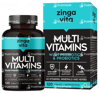 Zingavita Multi Vitamins With Prebiotics And Probiotics Tablet 120 ...