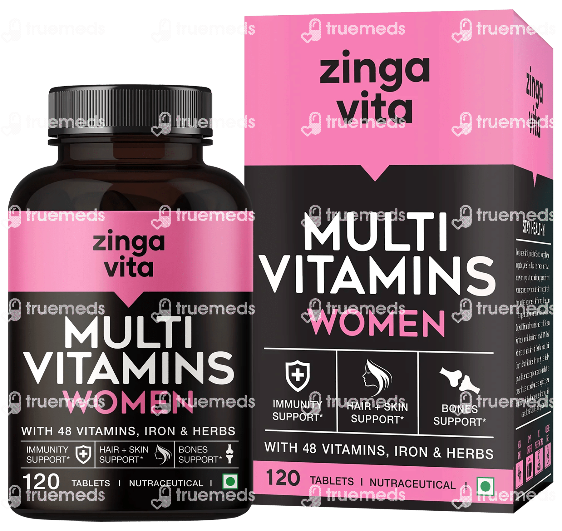 Zingavita Multi Vitamins Women With 48 Vitamins Iron And Herbs Tablet ...