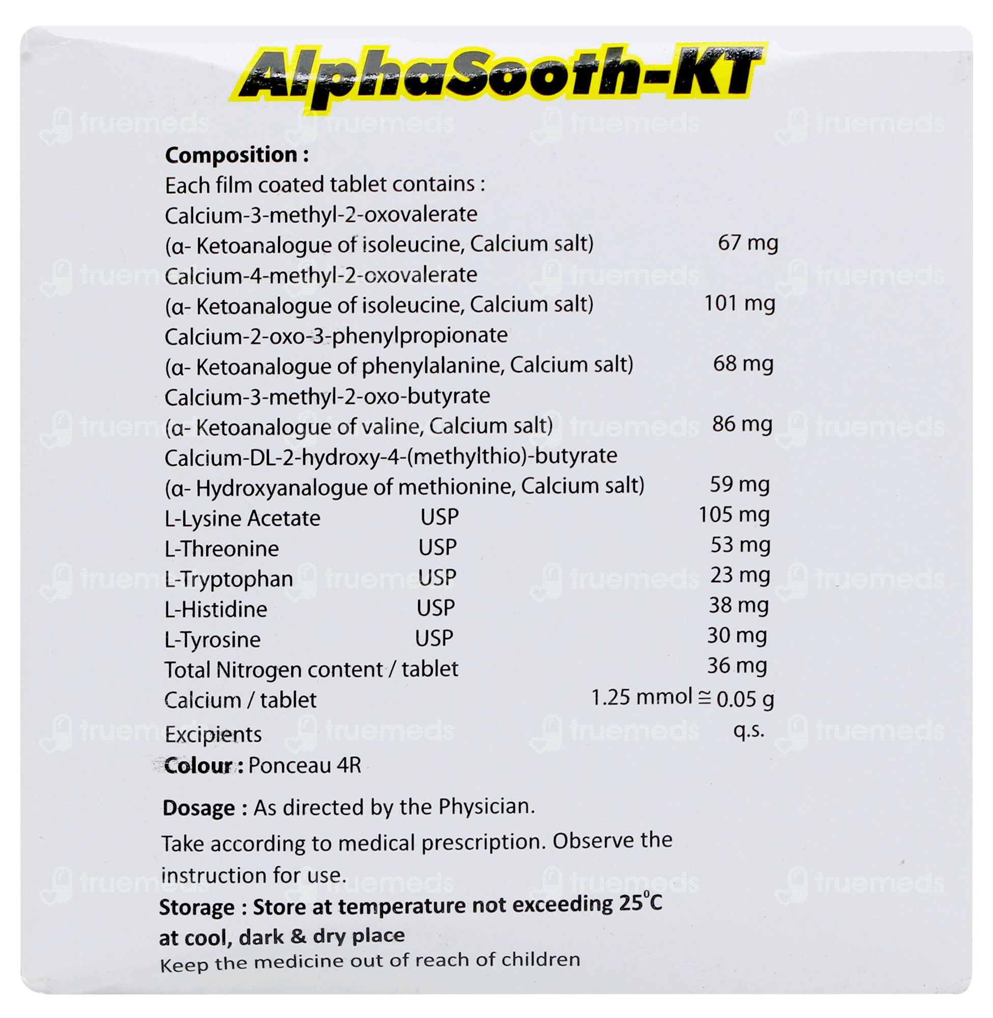 Alphasooth Kt Tablet 10 - Uses, Side Effects, Dosage, Price | Truemeds
