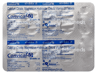 Convical D Tablet 10 - Uses, Side Effects, Dosage, Price | Truemeds