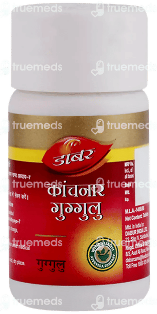 Dabur Kanchnar Guggulu Tablet 40 - Uses, Side Effects, Dosage, Price ...