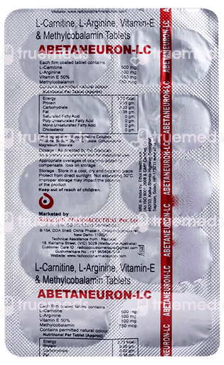 Abetaneuron Lc Tablet 10 - Uses, Side Effects, Dosage, Price | Truemeds