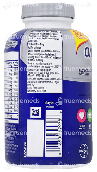One A Day Mens 50 Complete Multivitamin Tablet 300 - Uses, Side Effects ...