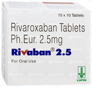 Rivaban 25 Tablet 10 - Uses, Side Effects, Dosage, Price | Truemeds