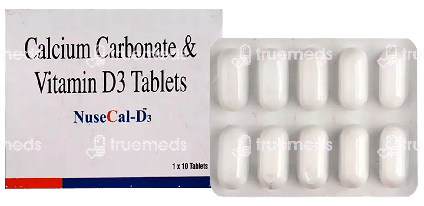 Nusecal D3 Tablet 10 - Uses, Side Effects, Dosage, Price | Truemeds