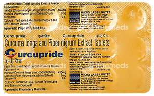 Curcupride Tablet 15 - Uses, Side Effects, Dosage, Price | Truemeds