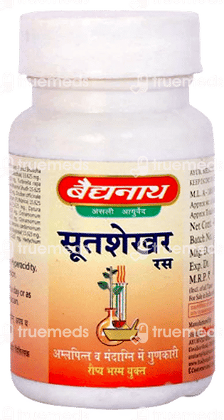 Baidyanath Sutshekhar Ras Tablet 40 - Uses, Side Effects, Dosage, Price ...