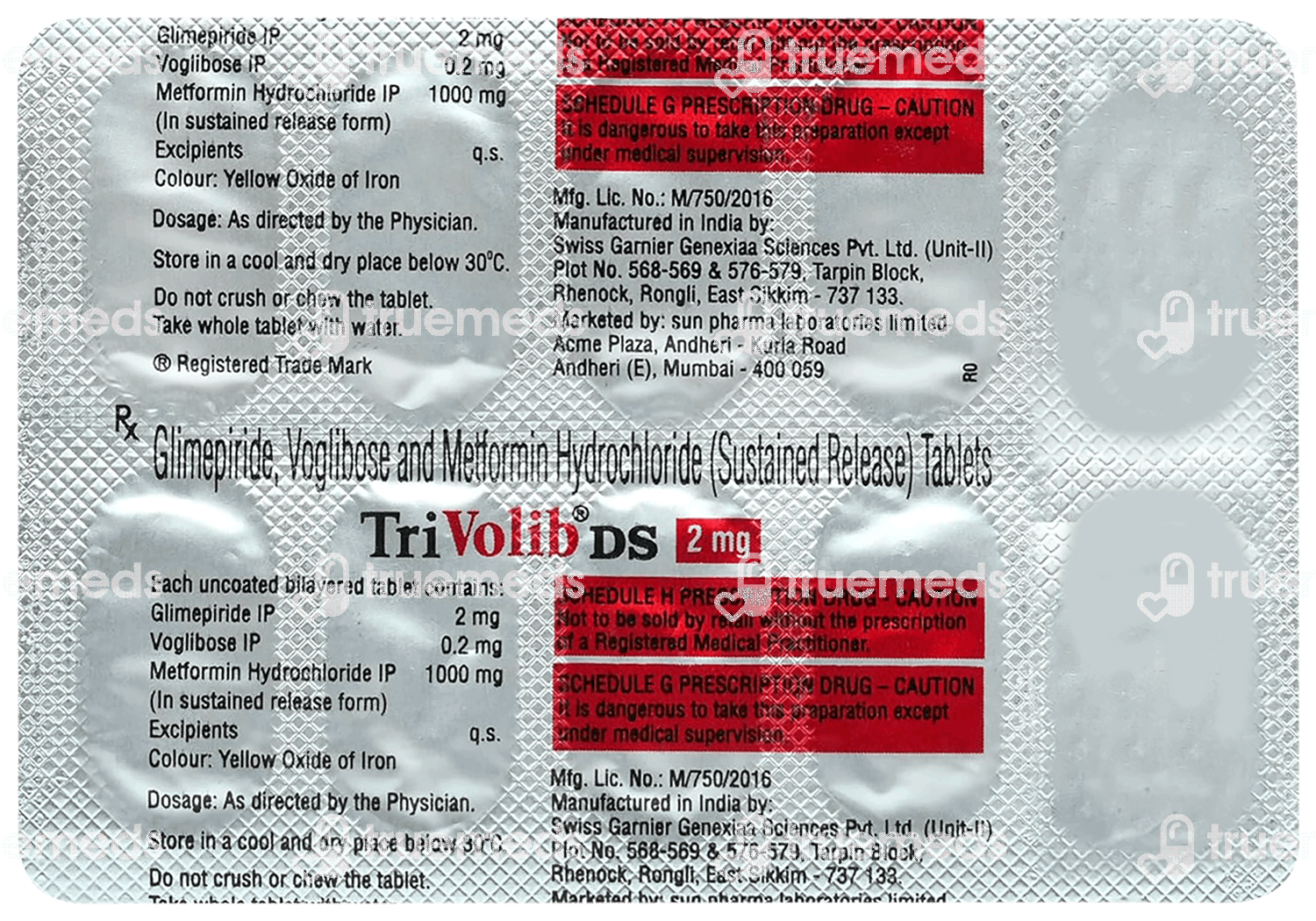 Trivolib Ds 2mg Tablet 10: Uses, Side Effects, Price & Substitutes