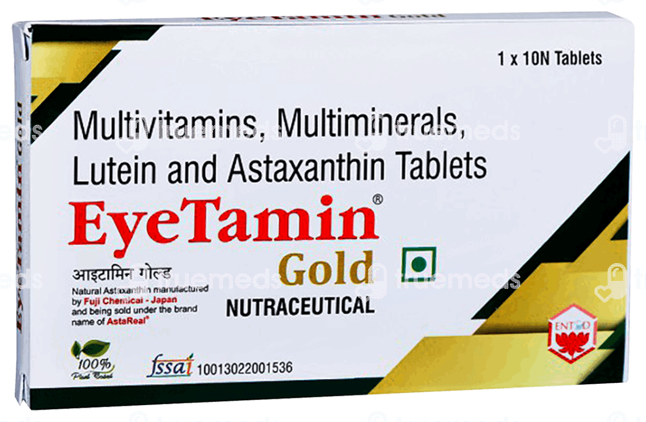 Eyetamin Gold Capsule 10 - Uses, Side Effects, Dosage, Price | Truemeds
