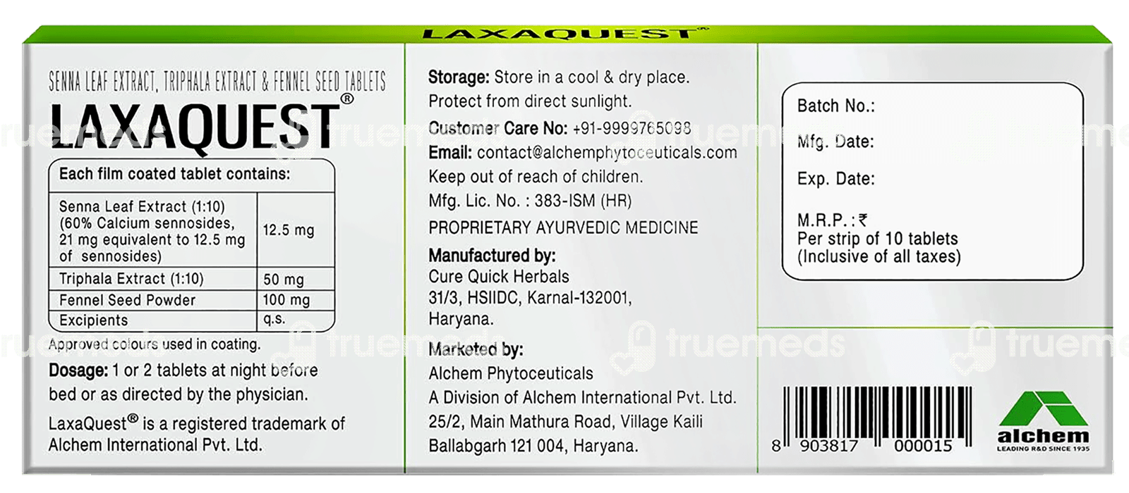 Laxaquest Tablet 10 - Uses, Side Effects, Dosage, Price | Truemeds