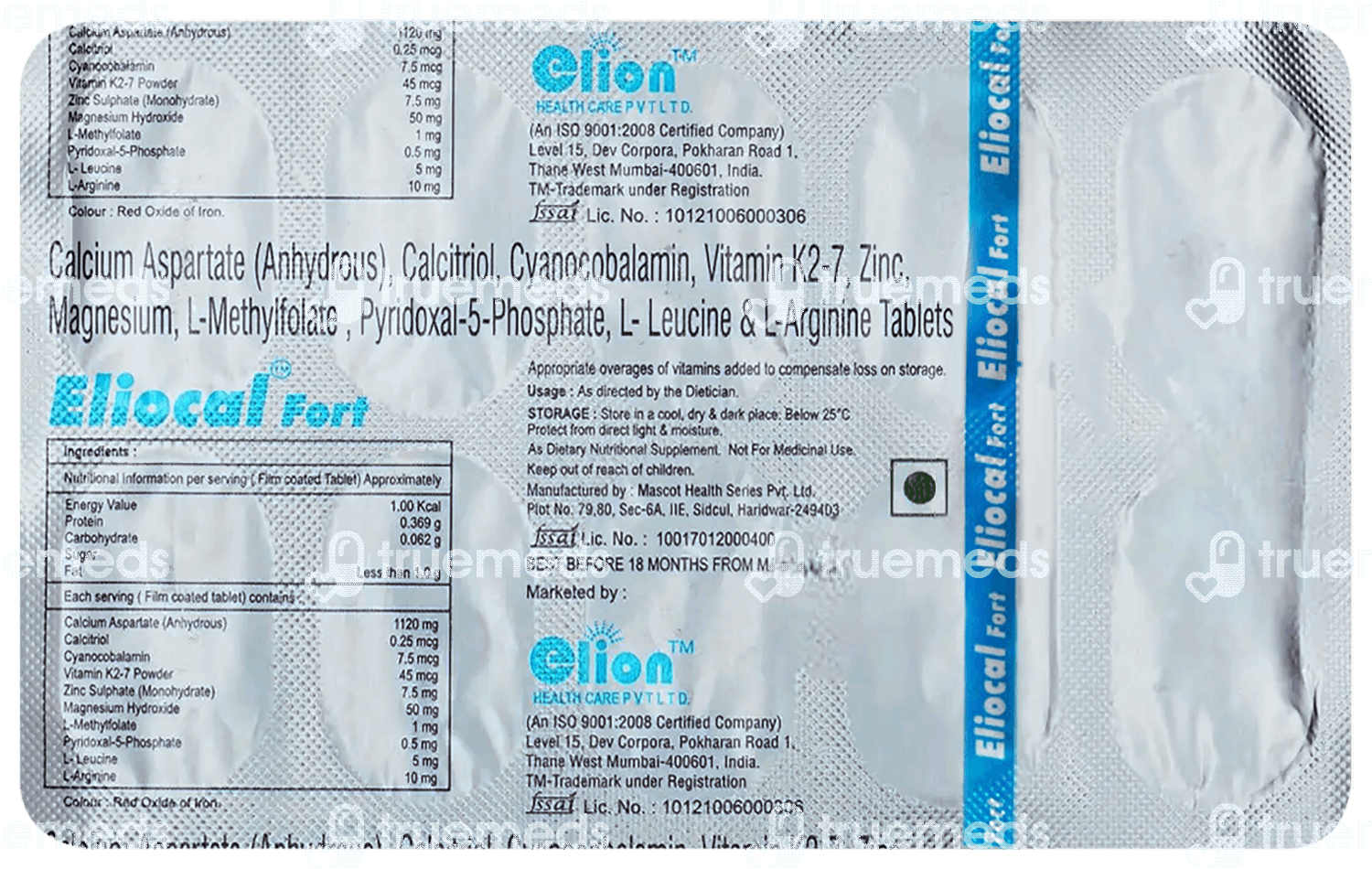 Eliocal Fort Tablet 10 - Uses, Side Effects, Dosage, Price | Truemeds