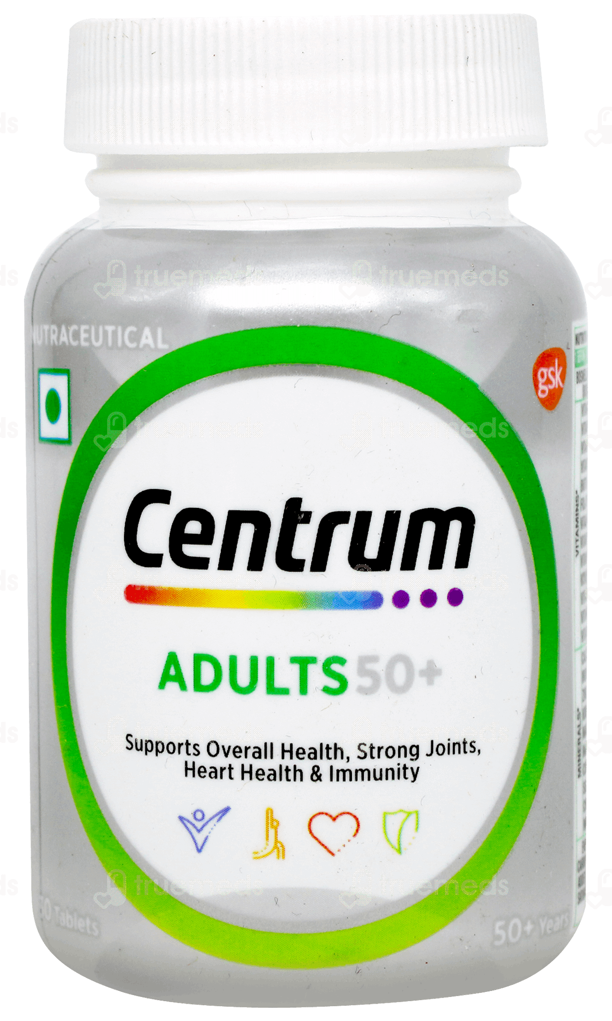 Centrum Adult 50 Tablet 30 - Uses, Side Effects, Dosage, Price | Truemeds