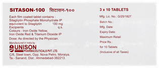 Sitason 100 Tablet 10 - Uses, Side Effects, Dosage, Price | Truemeds
