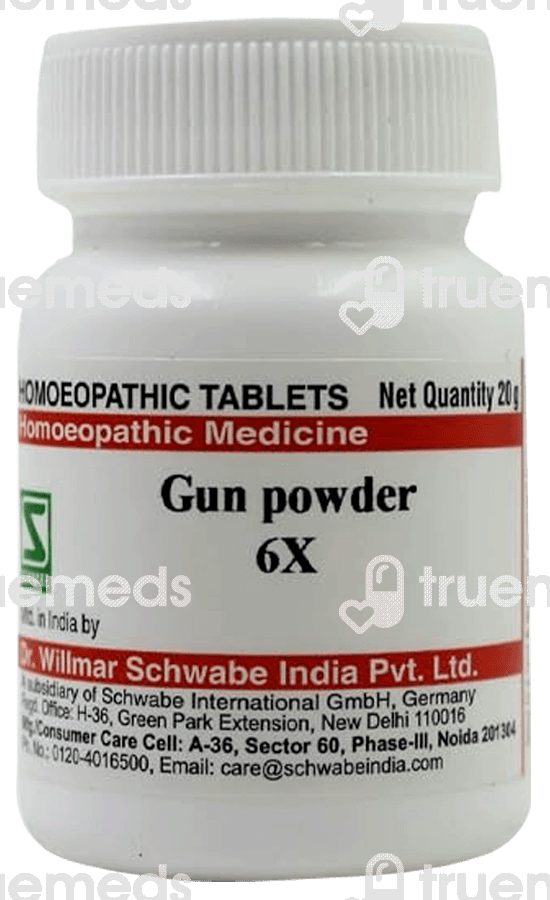 Dr Willmar Schwabe India Gun Powder Trituration 6 X Tablet 20 Gm - Uses ...