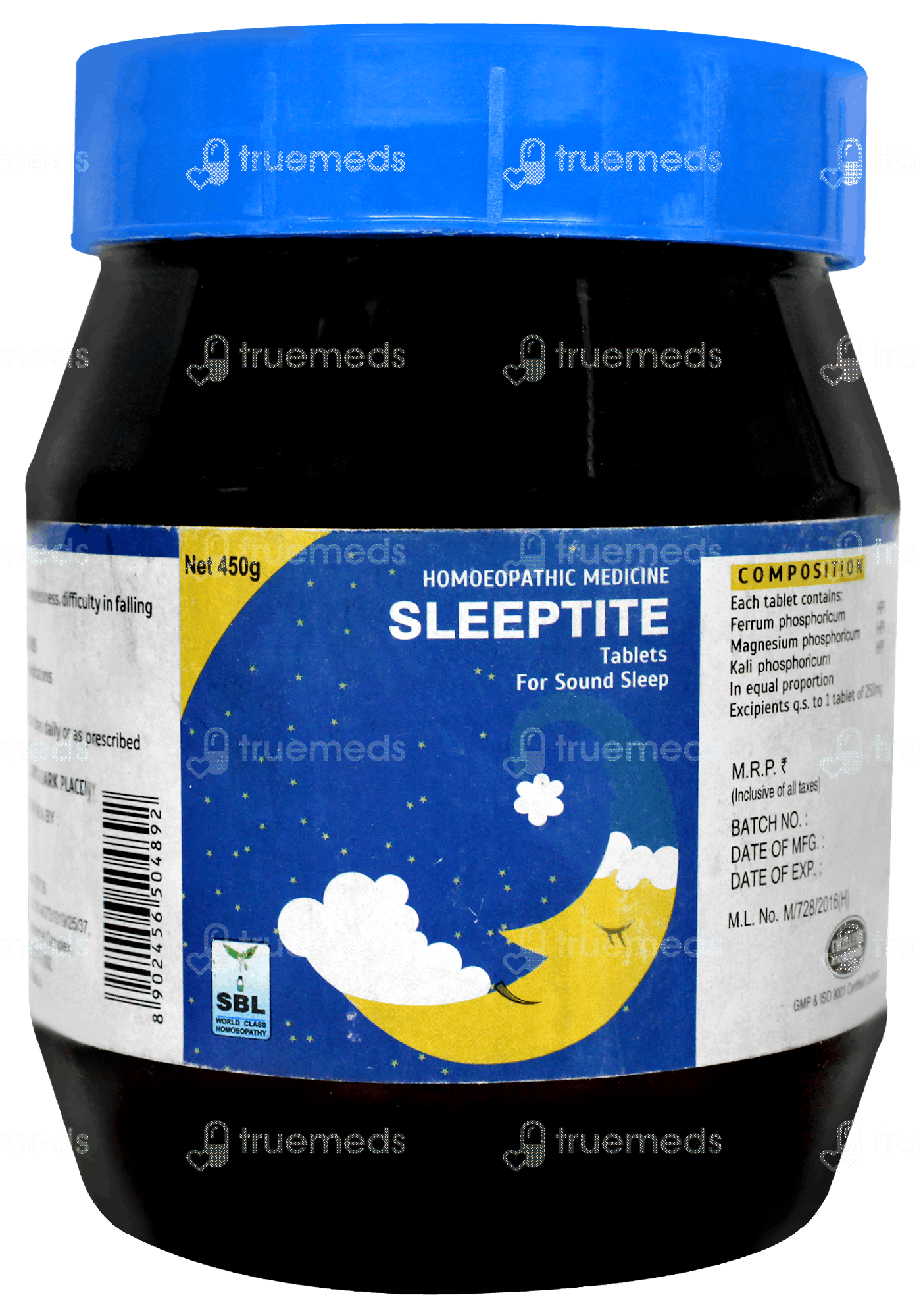 Sbl Sleeptite Tablet 450 Gm - Uses, Side Effects, Dosage, Price | Truemeds