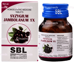 Sbl Syzygium Jambolanum 1x Trituration Tablet 25 Gm - Uses, Side ...