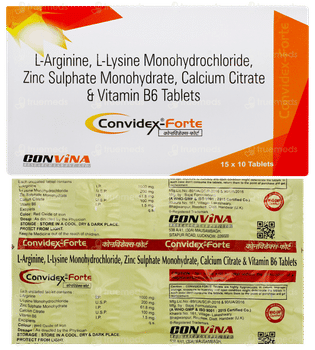 Convidex Forte Tablet 10 - Uses, Side Effects, Dosage, Price | Truemeds