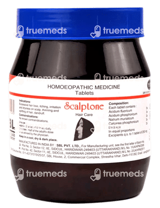 Sbl Scalptone Tablet 450 Gm - Uses, Side Effects, Dosage, Price | Truemeds