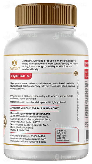 Maharishi Ayurveda Vigoroyal M Tablet 60 - Uses, Side Effects, Dosage ...