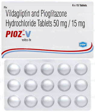 Pioz V Tablet 15 - Uses, Side Effects, Dosage, Price | Truemeds