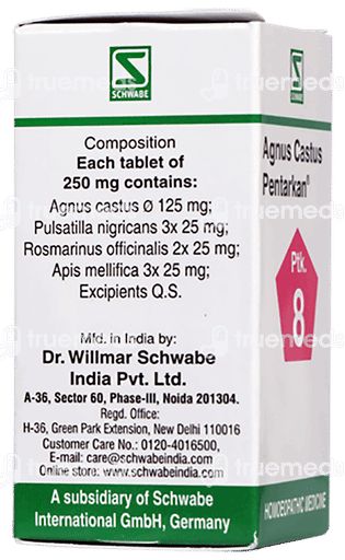 Dr Willmar Schwabe Agnus Castus Pentarkan Tablet 20 Gm - Uses, Side ...