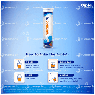 Mucinac C Strawberry Flavour Effervescent Tablet 15 - Uses, Side ...