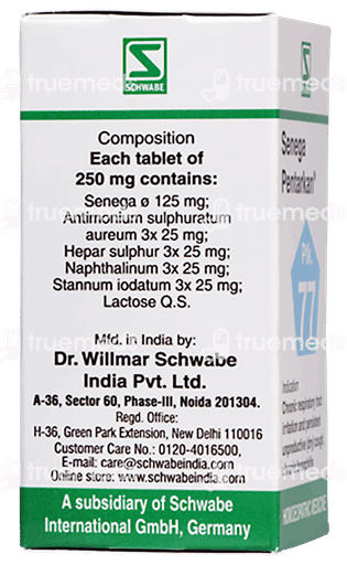 Dr Willmar Senega Pentarkan Ptk 77 Tablet 20 Gm - Uses, Side Effects ...