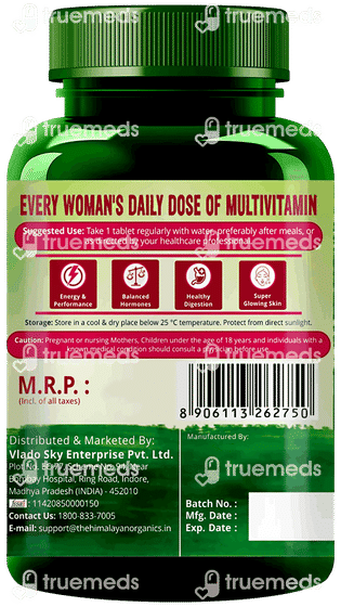 Himalayan Organics Multivitamin With Probiotics For Women Tablet 120 ...