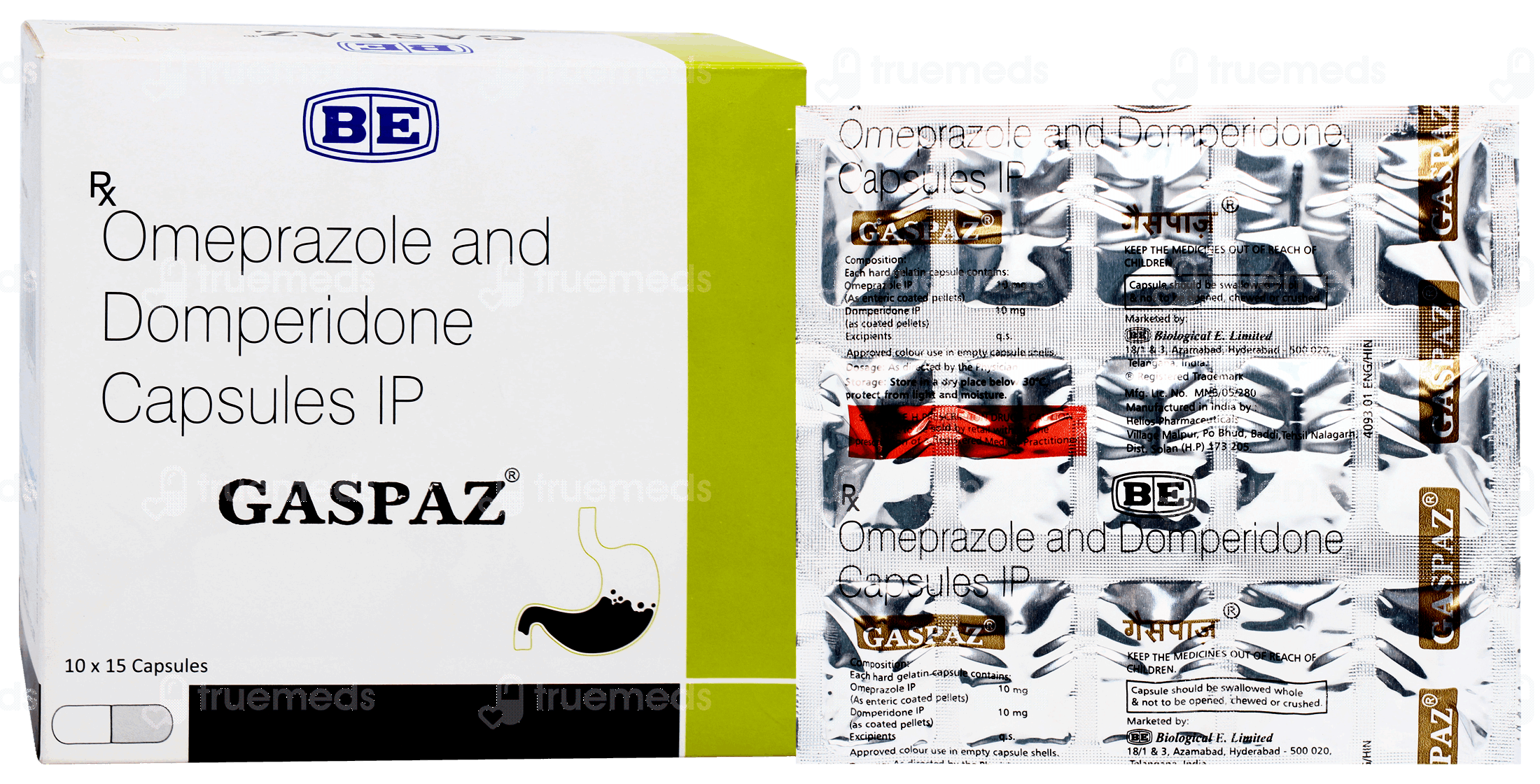 Gaspaz Capsule 15 - Uses, Side Effects, Dosage, Price | Truemeds