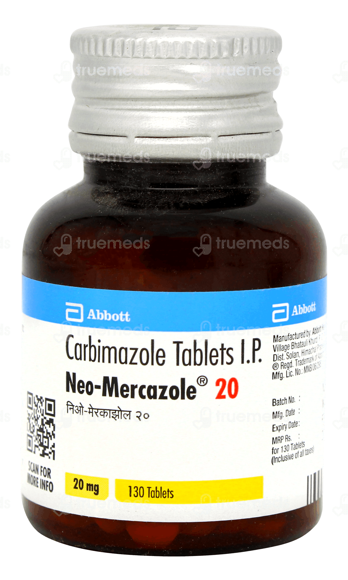 Neo Mercazole 20 Mg 130 Tablet - Uses, Side Effects, Dosage, Price ...
