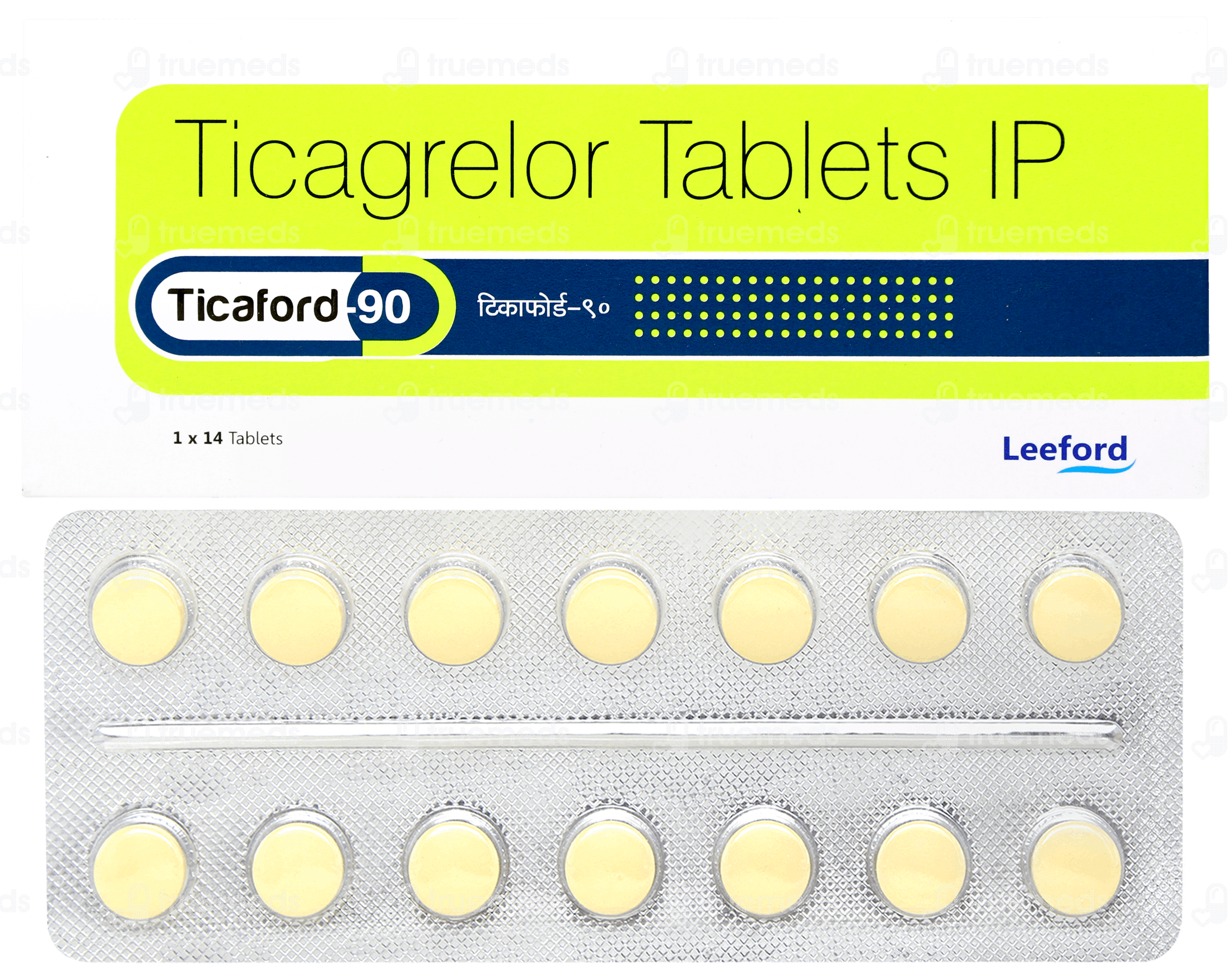 Ticaford 90 Mg Tablet 14 - Uses, Side Effects, Dosage, Price | Truemeds