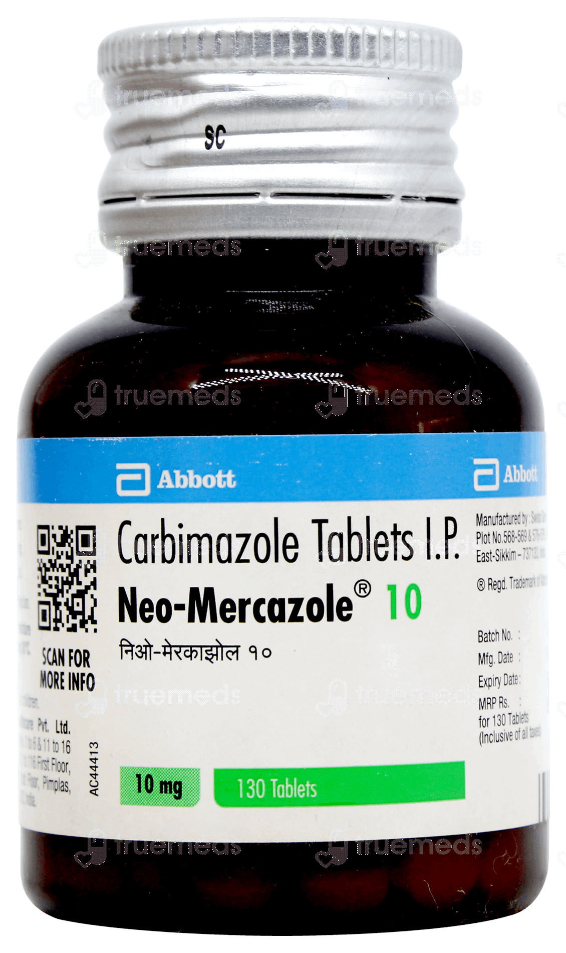 Neo Mercazole 10 Mg Tablet 130 - Uses, Side Effects, Dosage, Price ...