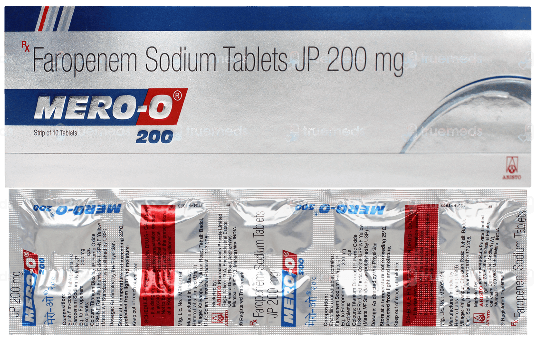 Mero O 200 Mg Tablet 10 - Uses, Side Effects, Dosage, Price | Truemeds