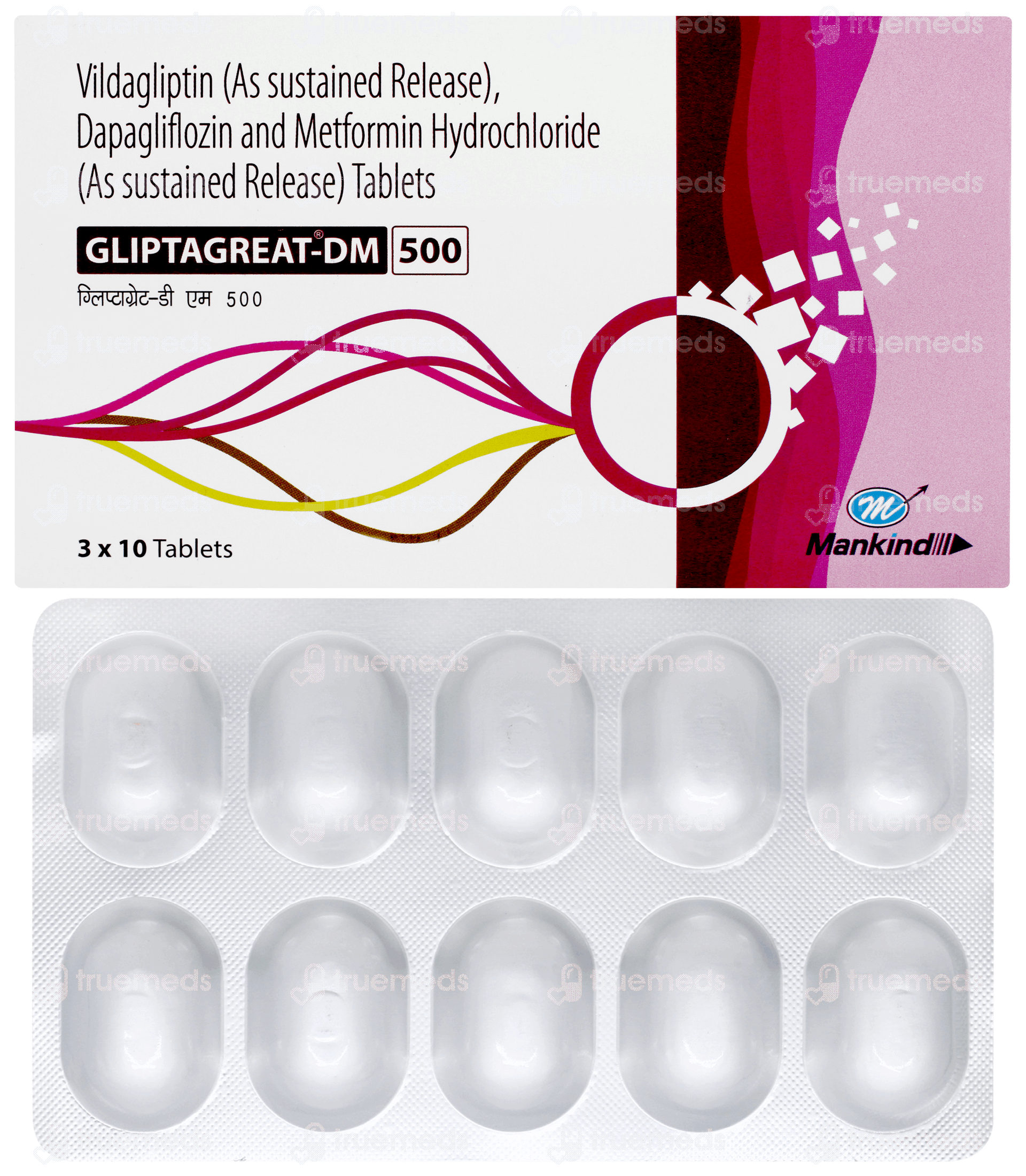 Gliptagreat Dm Tablet 10 - Uses, Side Effects, Dosage, Price | Truemeds