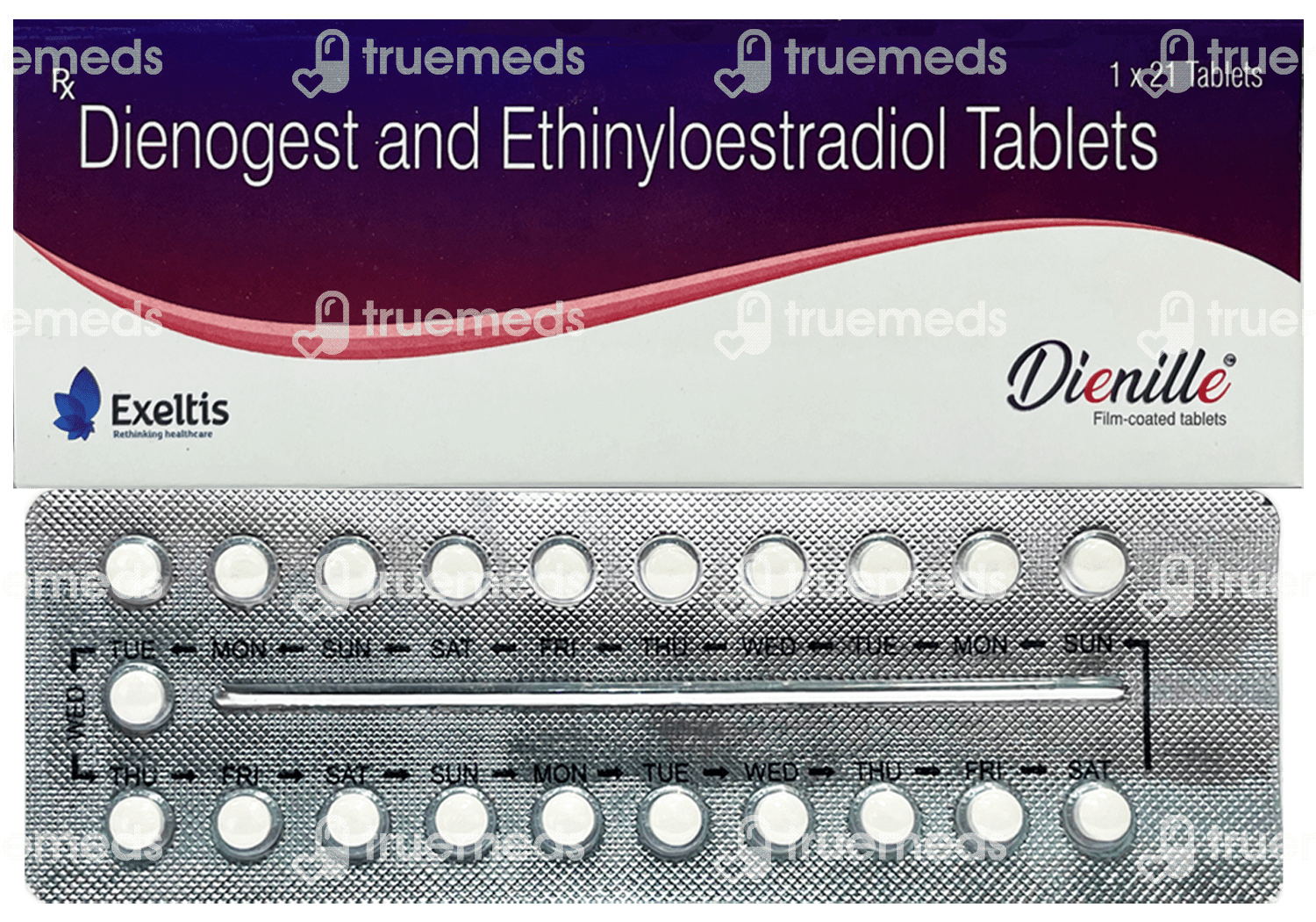 Dienille Tablet 21 - Uses, Side Effects, Dosage, Price | Truemeds