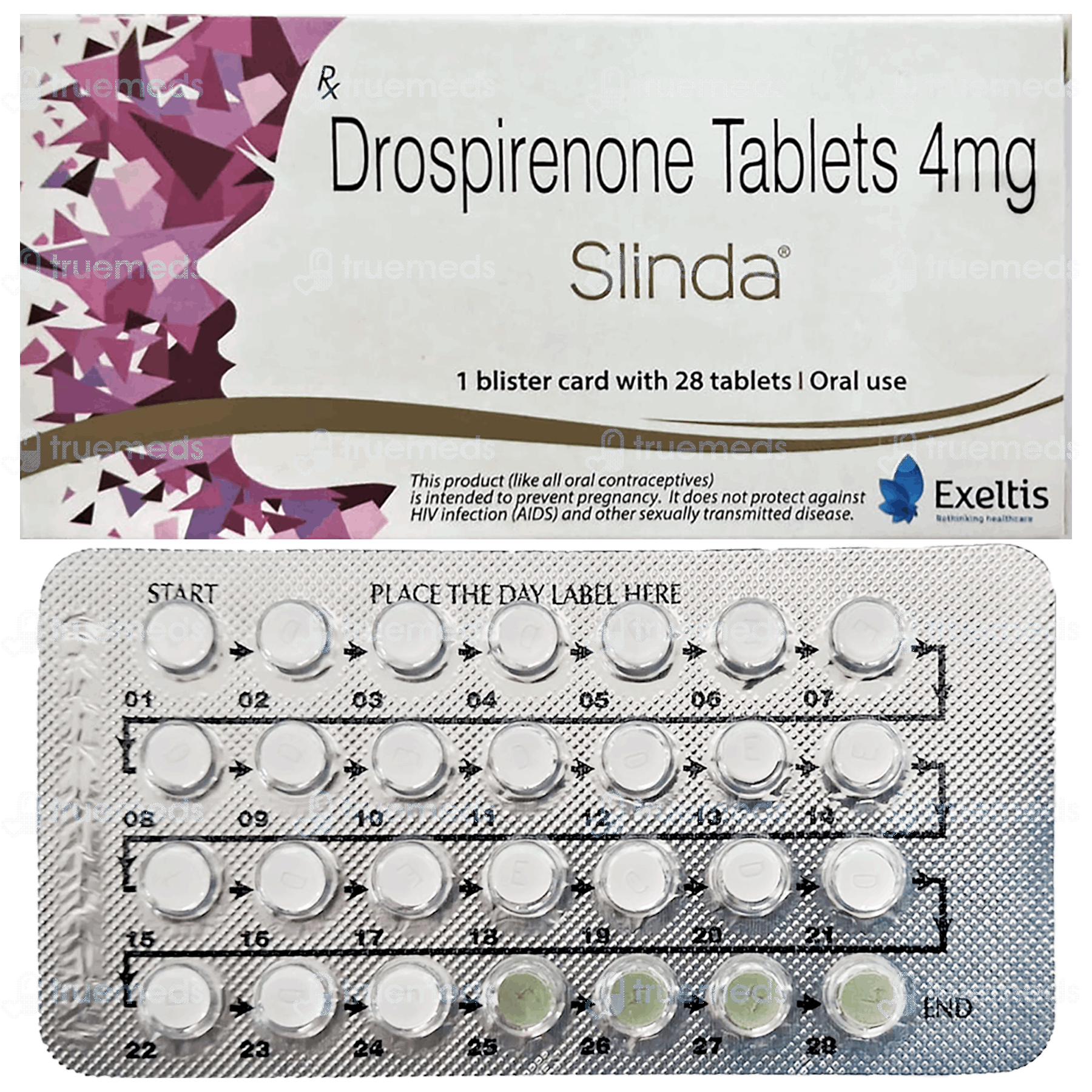 Slinda 4 Mg Tablet 28 - Uses, Side Effects, Dosage, Price | Truemeds