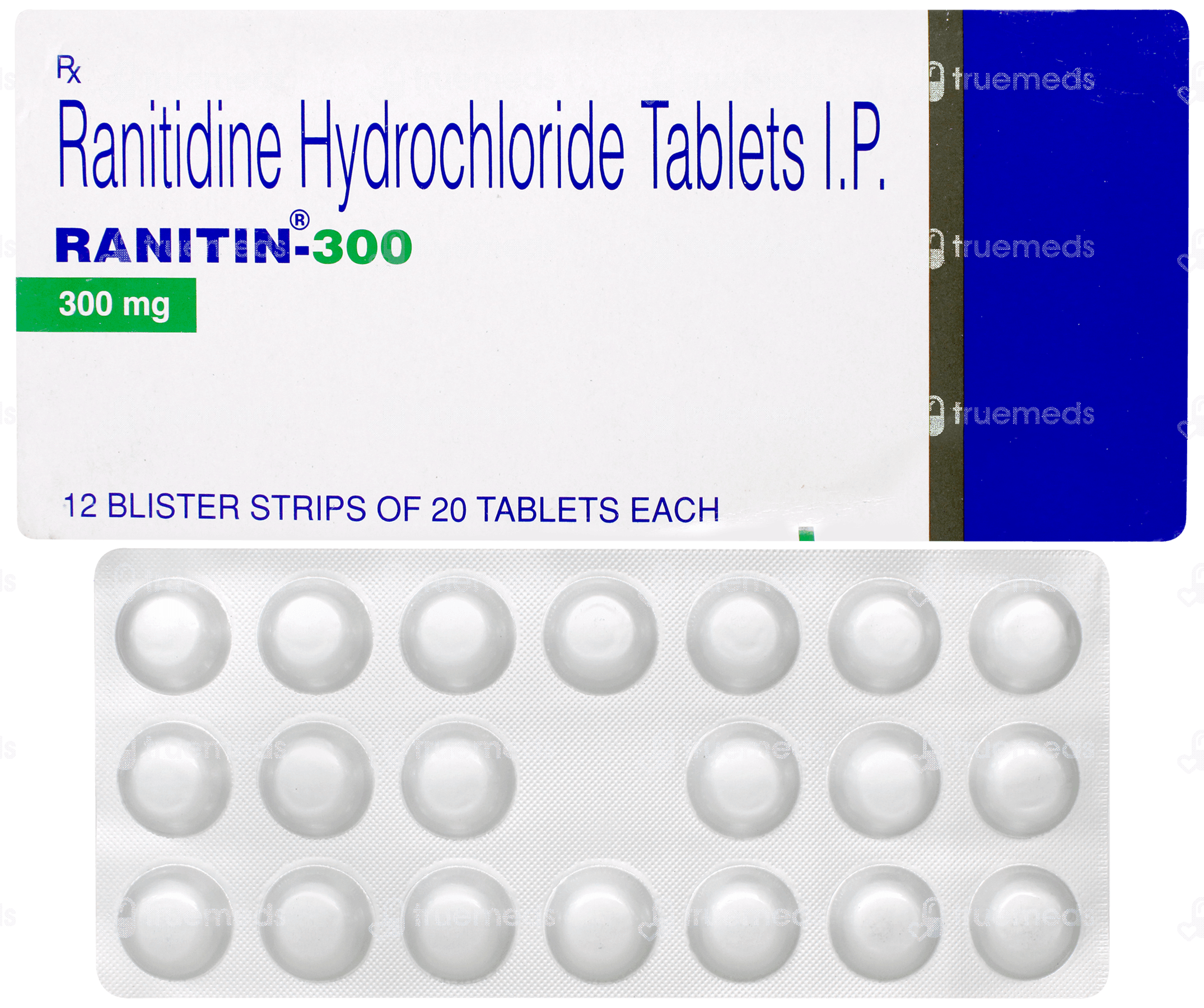 Ranitin 300 Mg Tablet 20 - Uses, Side Effects, Dosage, Price | Truemeds