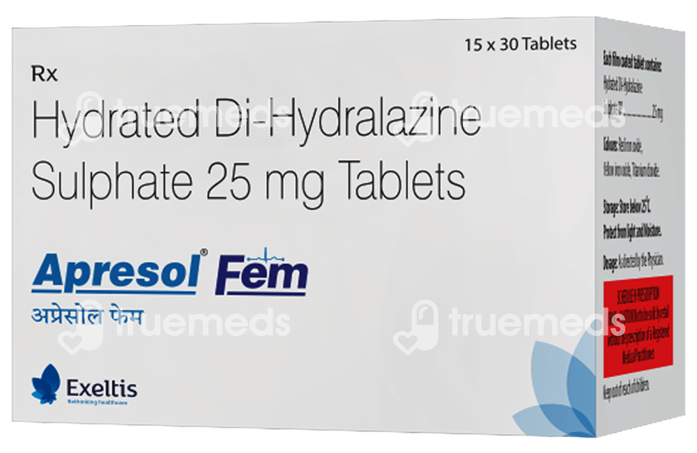 Apresol Fem 25 Mg Tablet 30 - Uses, Side Effects, Dosage, Price | Truemeds
