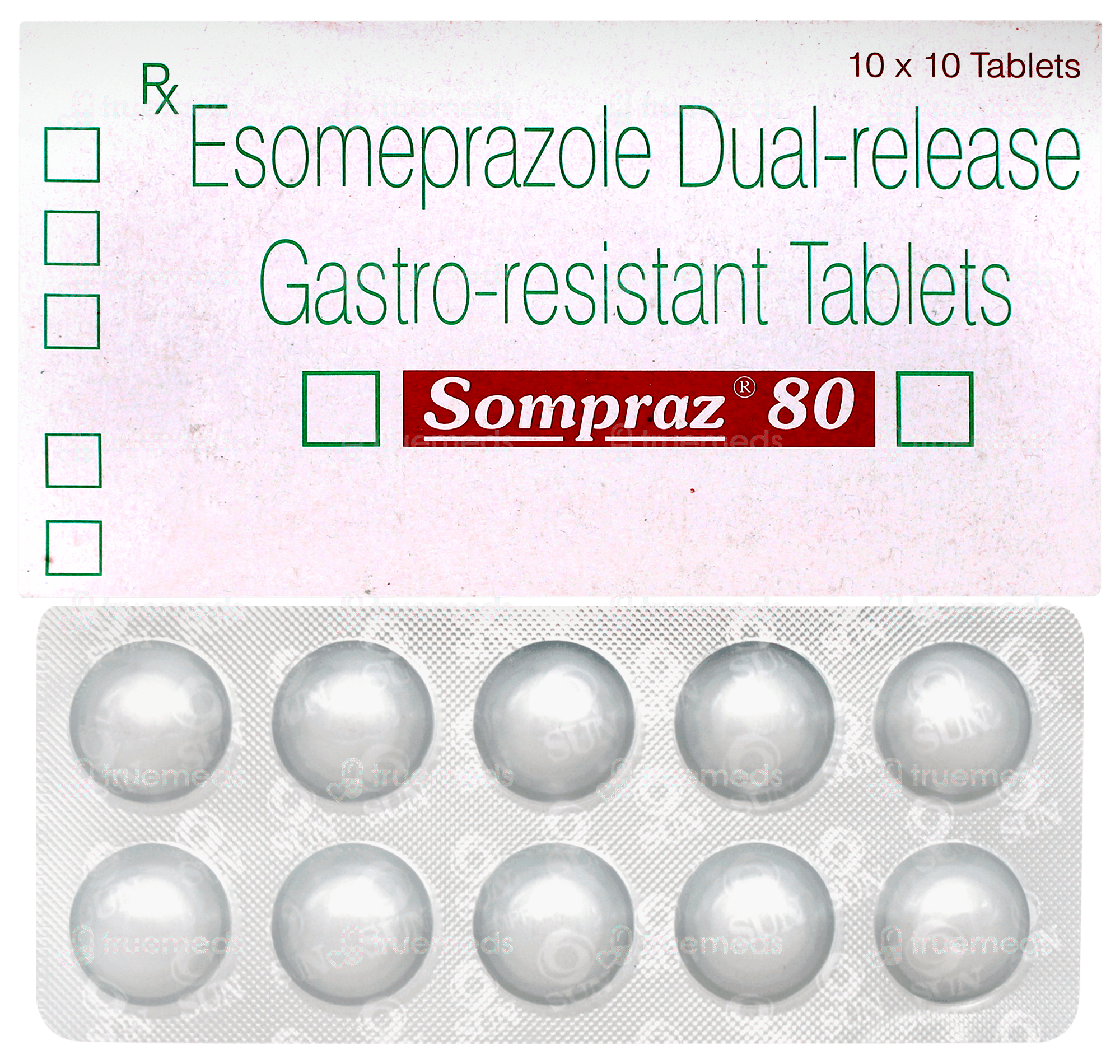 Sompraz 80 Mg Tablet 10 - Uses, Side Effects, Dosage, Price | Truemeds