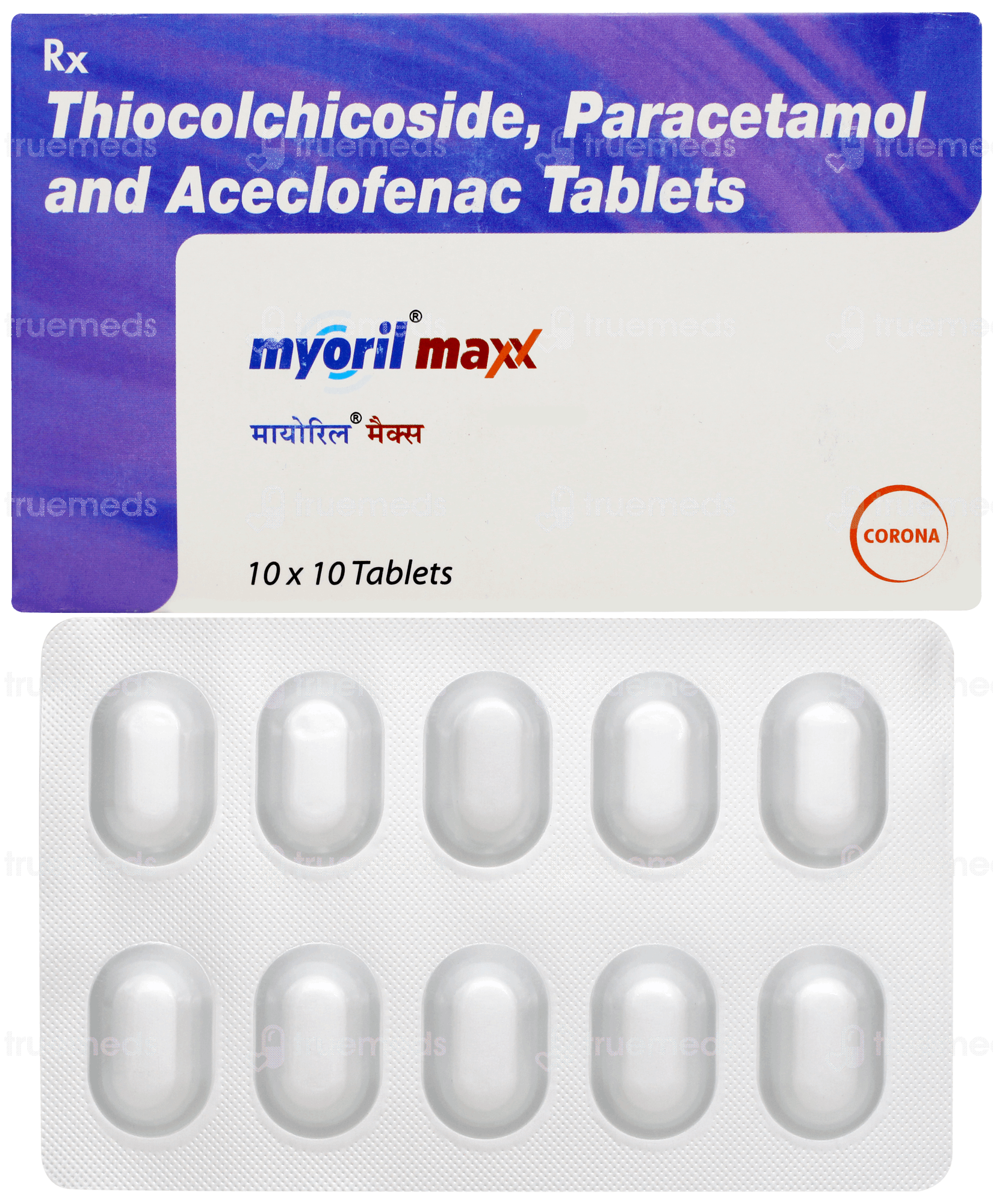 Myoril Maxx Tablet 10 - Uses, Side Effects, Dosage, Price | Truemeds