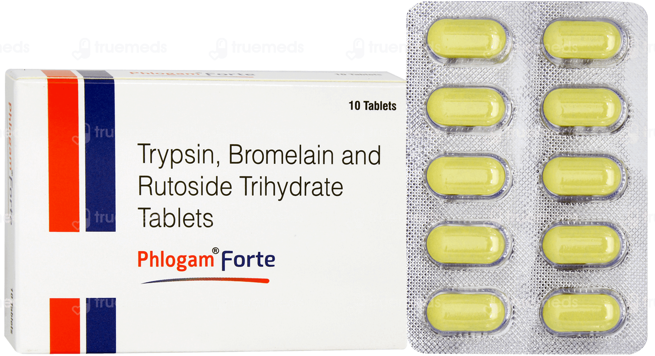 Phlogam Forte 18096200 Mg Tablet 10 - Uses, Side Effects, Dosage, Price ...