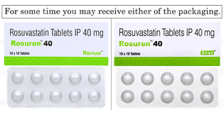 Rosuren 40 Tablet 10 - Uses, Side Effects, Dosage, Price | Truemeds