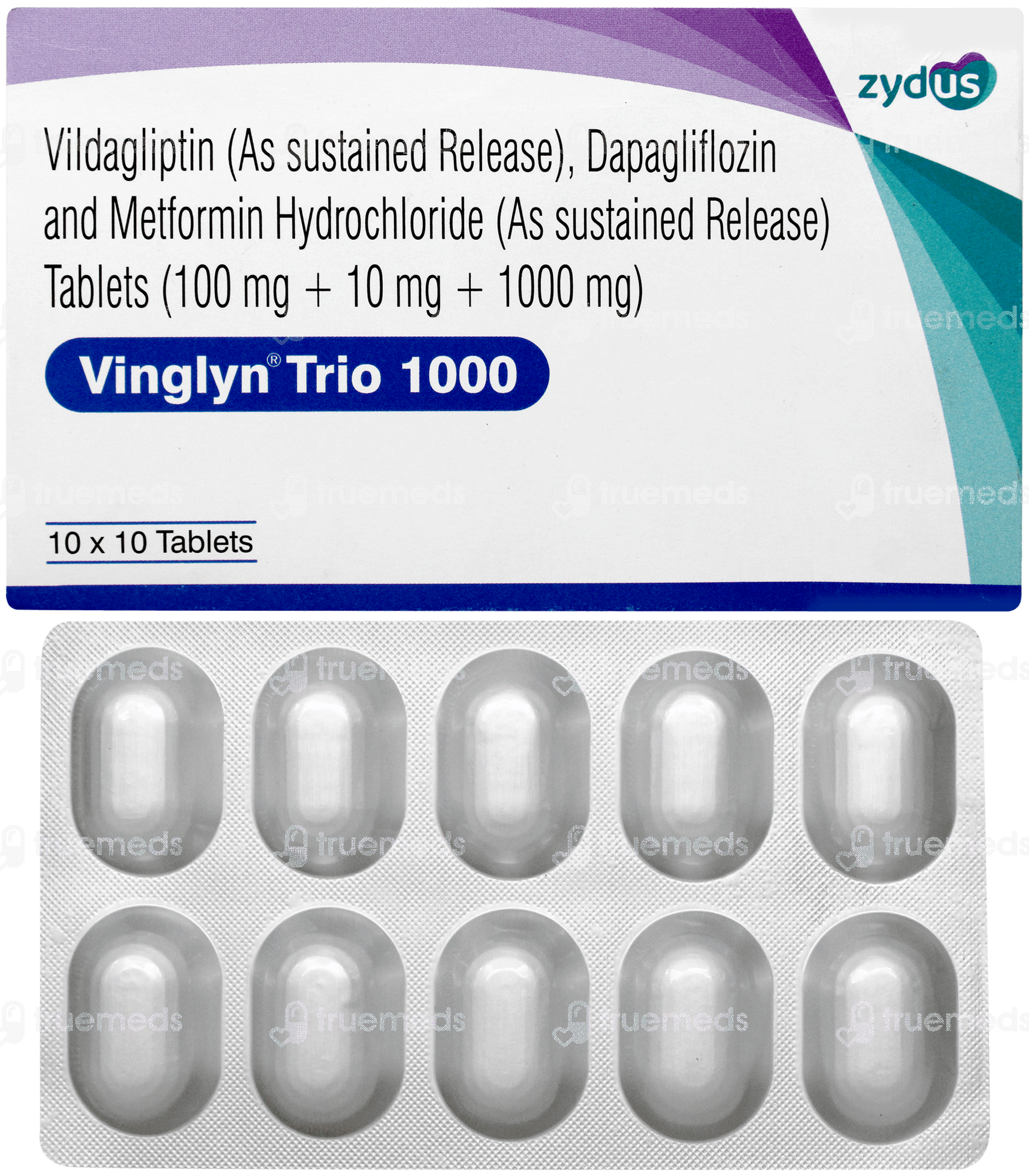 Vinglyn Trio 1000 Mg Tablet 10 - Uses, Side Effects, Dosage, Price ...
